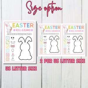 Easter Roll a Bunny Dice Game, Printable Easter Party Game for Kids ...
