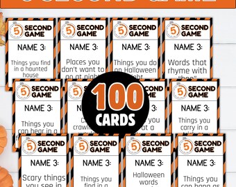 Halloween 5 Second Game | Printable Halloween Game | Halloween Activity ...
