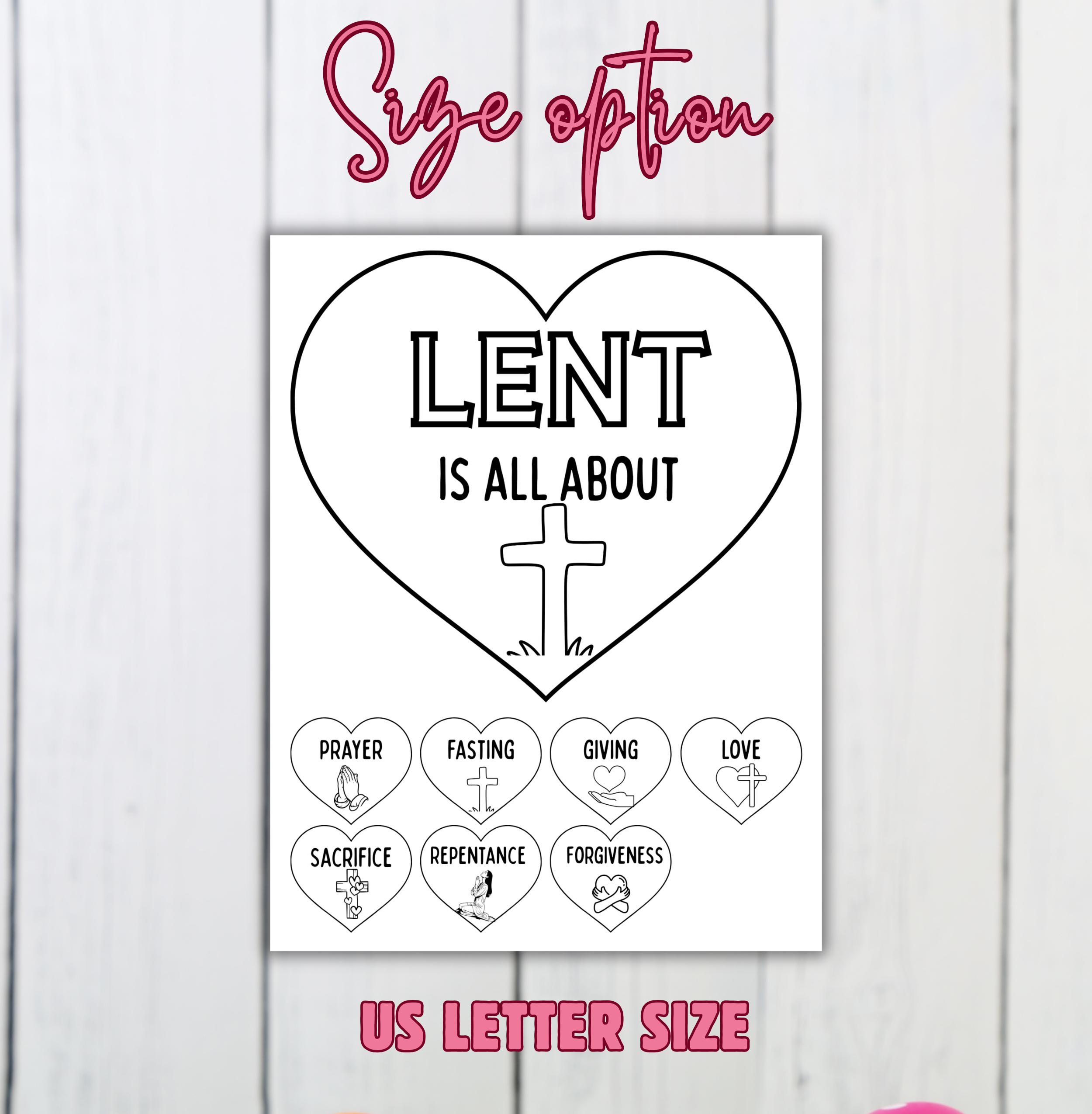 Printable Lent Crafts for Kids,kids Lent Activity, Ash Wednesday Craft ...