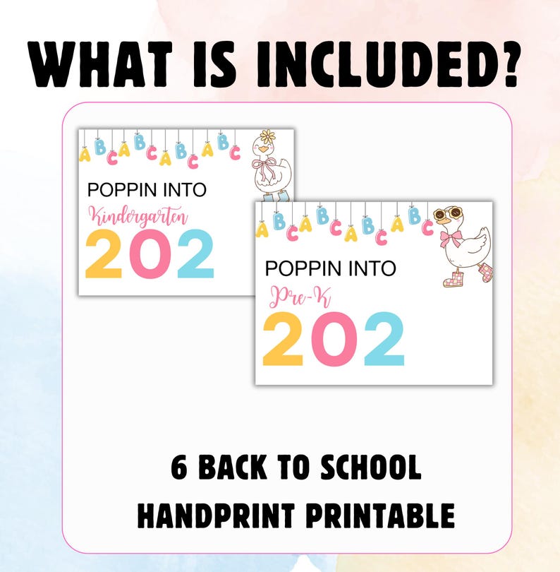 Trendy Silly Goose First Day of School Handprint Craft | Back to School ...