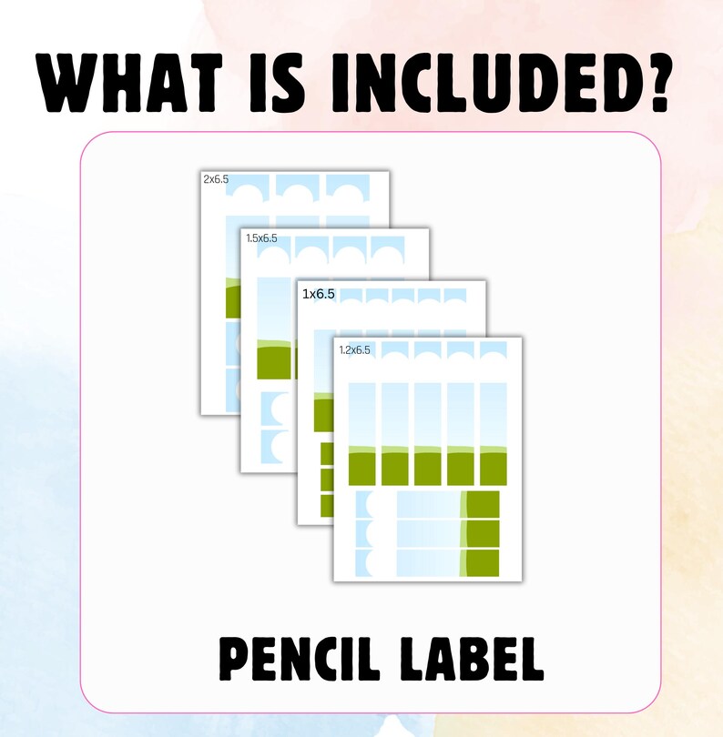 Bestseller Pencil Wrap Template Canva, Pencil Label Template,printable ...