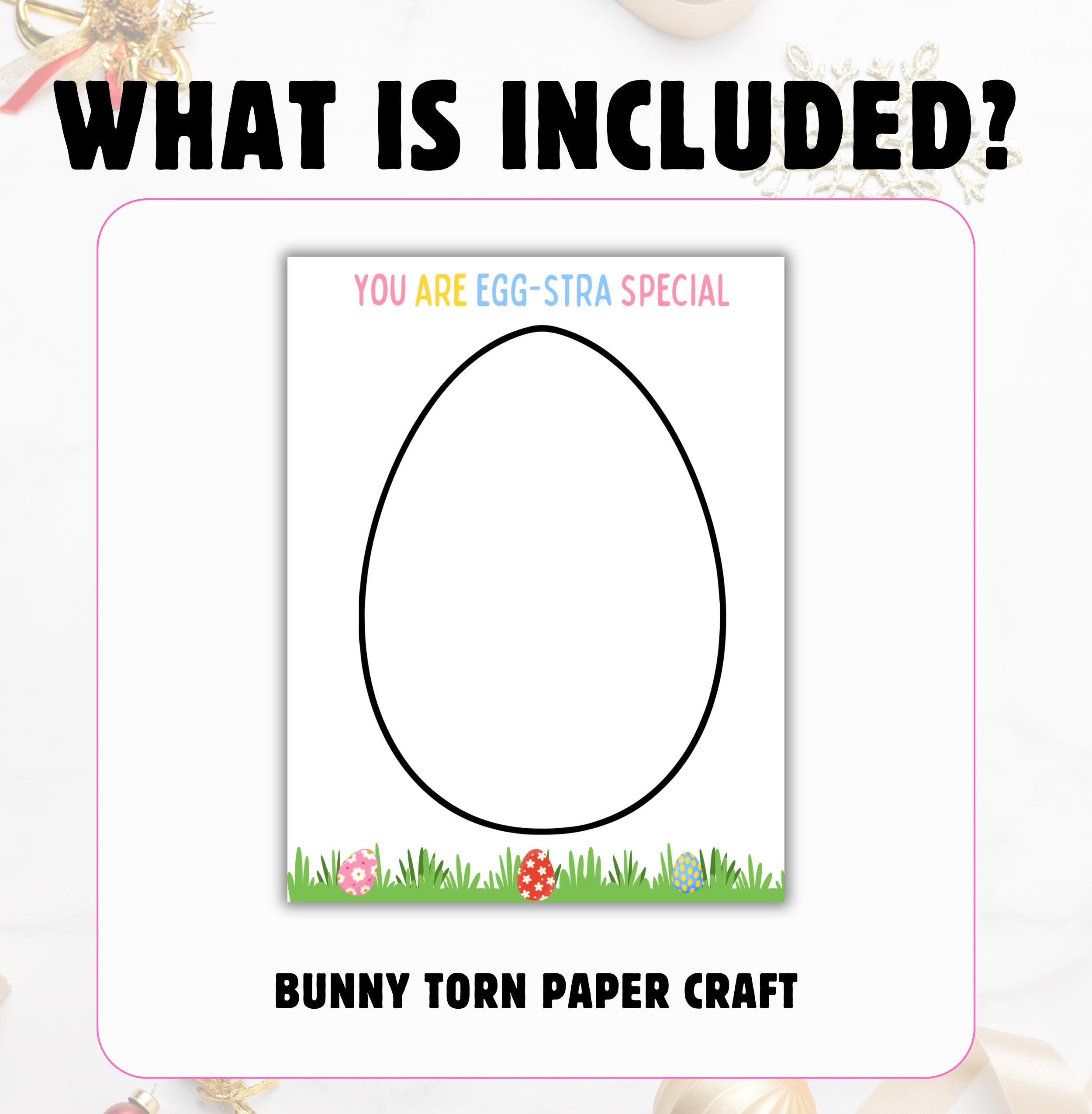 Easter Torn Paper Egg Crafts for Kids, Printable DIY Torn Paper Art ...