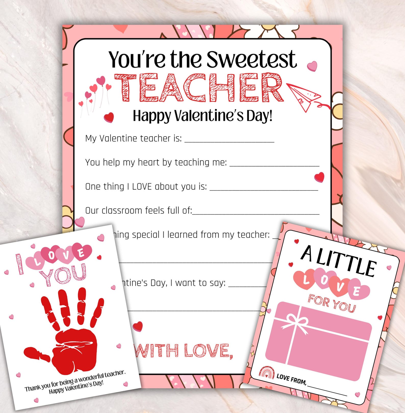 Valentine About My Teacher Printable, Teacher Gift Card, Teacher ...