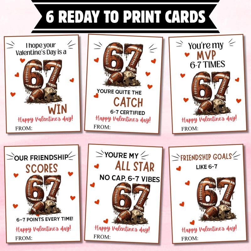 67 Football Valentine Cards - Etsy