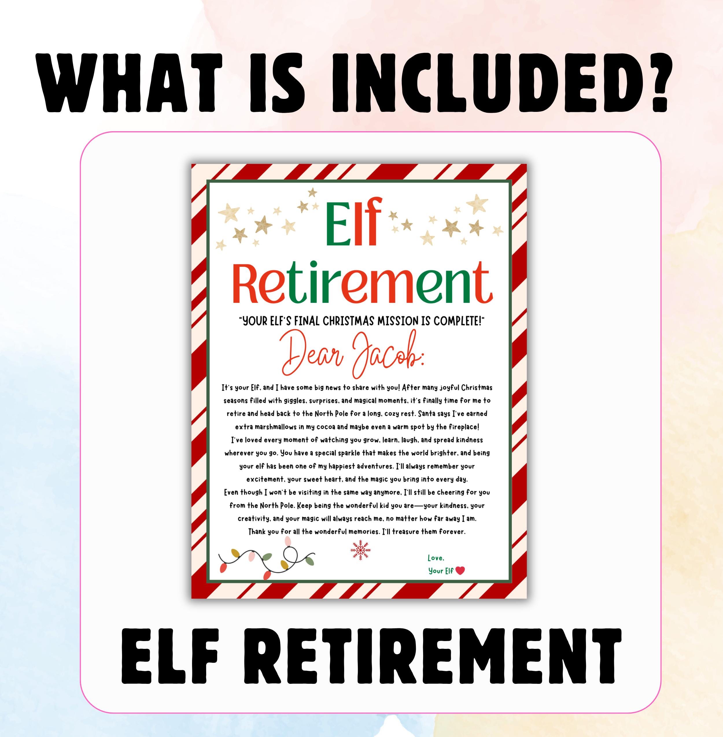 Goodbye to Retiring Elf Letter, Editable Elf Retirement Letter, Elf Not ...