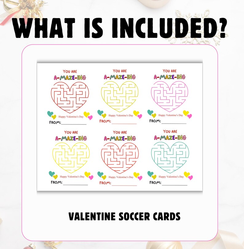 Kids Maze Valentine Cards Pencil Holder, Non Candy, Valentine Gift Card ...