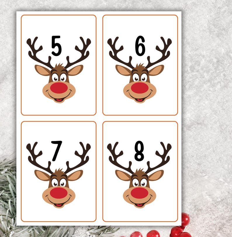 Christmas Reindeer Scavenger Hunt Printable for Kids, Kids Hunt ...