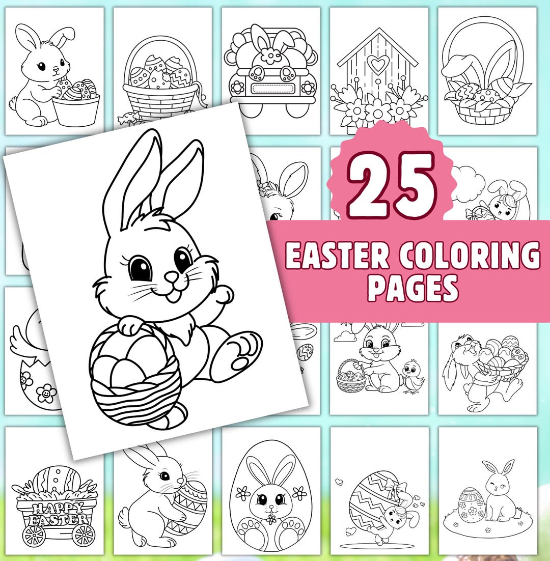 Printable Easter Coloring Activity for Kids, Easter Kids Activity ...