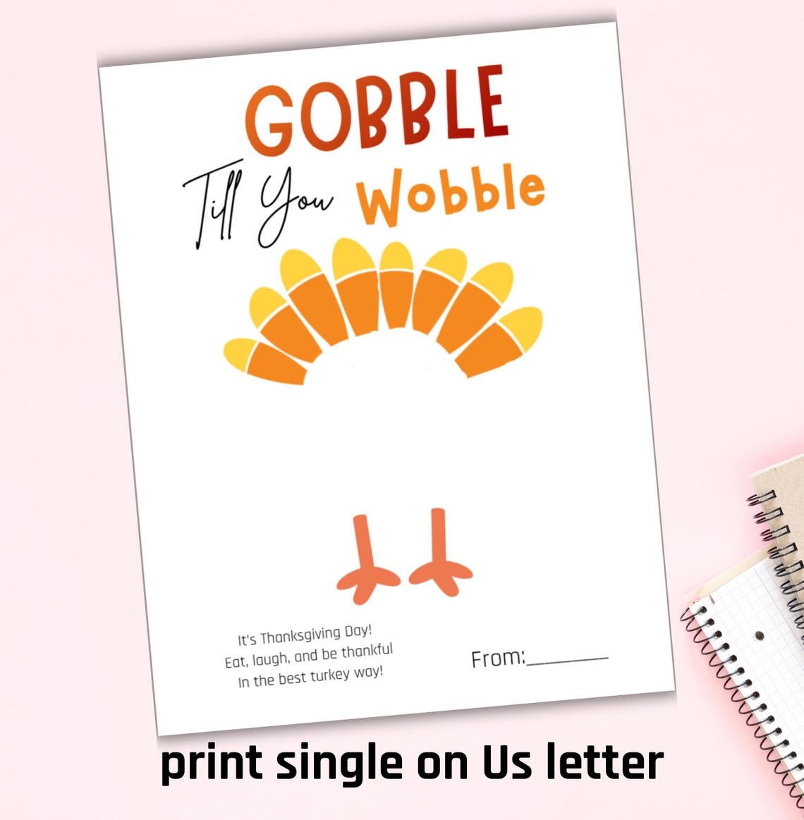 Gobble Till You Wobble Tags | Editable Thanksgiving Treat Tag | Instant ...