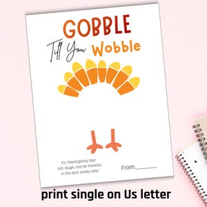 Gobble Till You Wobble Tags | Editable Thanksgiving Treat Tag | Instant ...