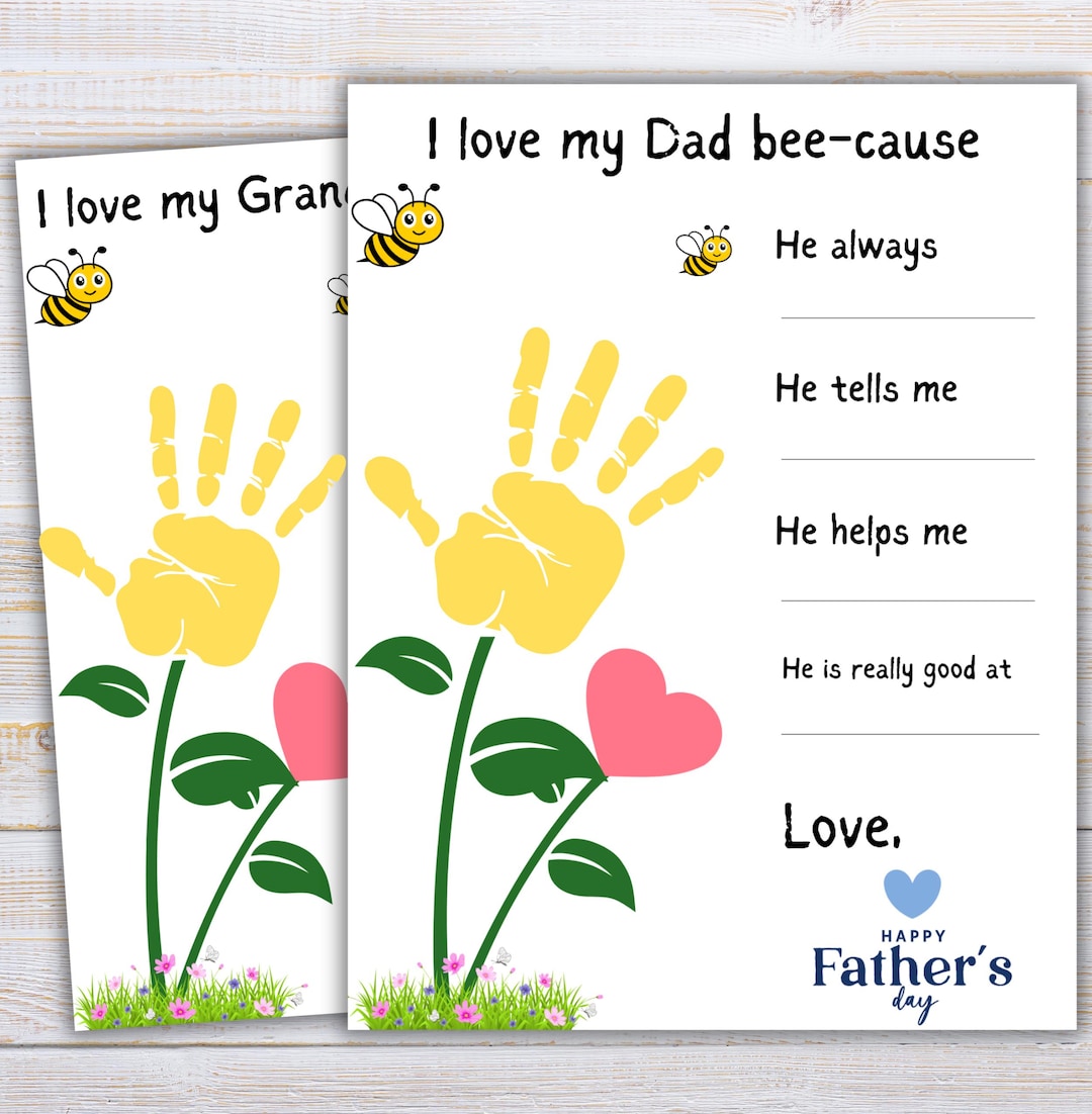 All About My Dad, I Love My Dad Because Printable, Fathers Day ...