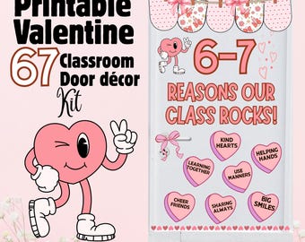 Funny Valentines Classroom Door Decor Kit 6 7 Kindness Classroom Door ...
