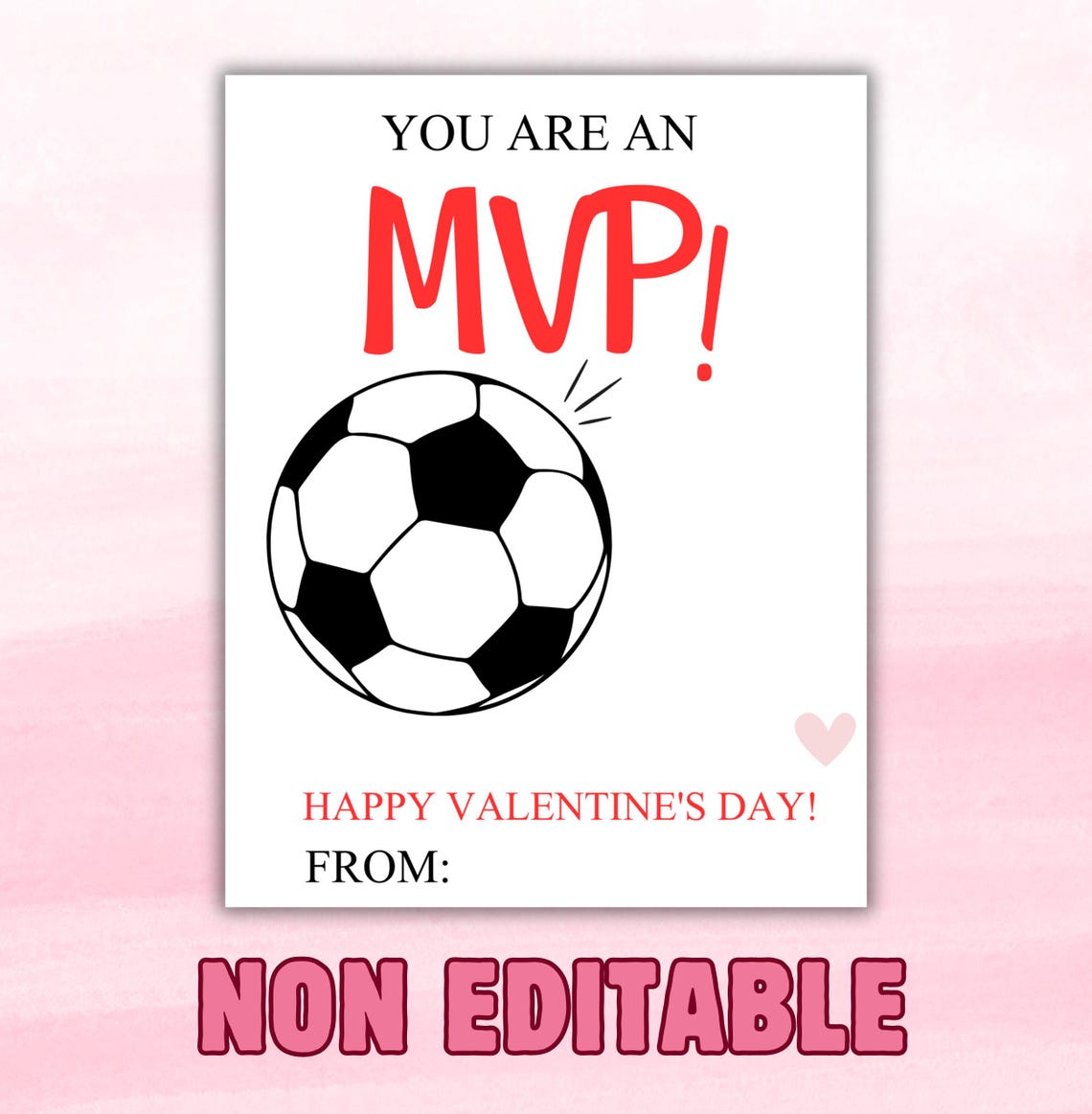 Printable Soccer Valentine Cards: Kids Valentine Sport Tags- School ...