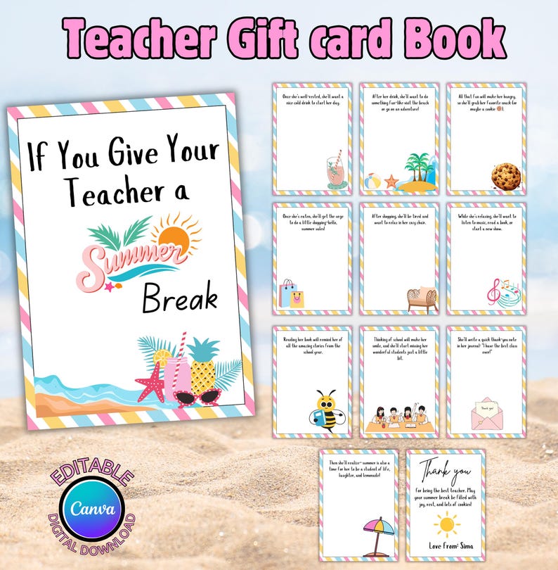 Bestseller If You Give Teacher a Summer Break, Gift Card Book for ...