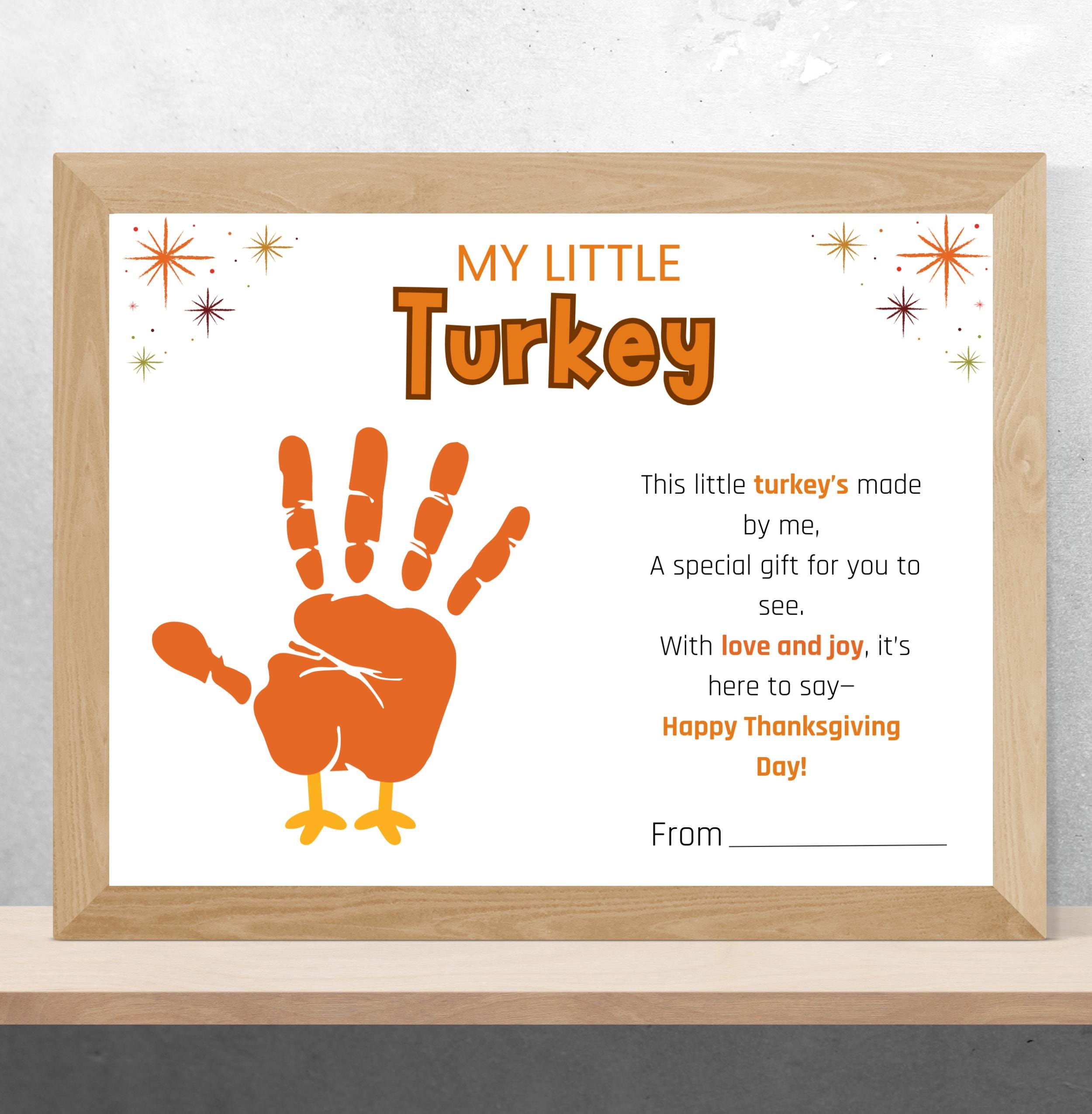 Turkey Handprint Poem Art: Kids Thanksgiving Keepsake (instant Download ...