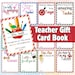 Teacher Appreciation Gift Card Book, Printable Teacher Gift Card ...