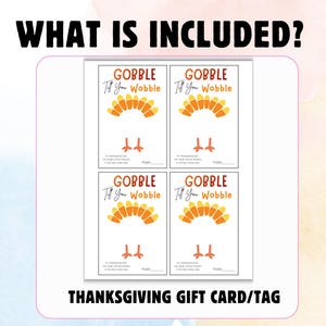 Gobble Till You Wobble Tags | Editable Thanksgiving Treat Tag | Instant ...