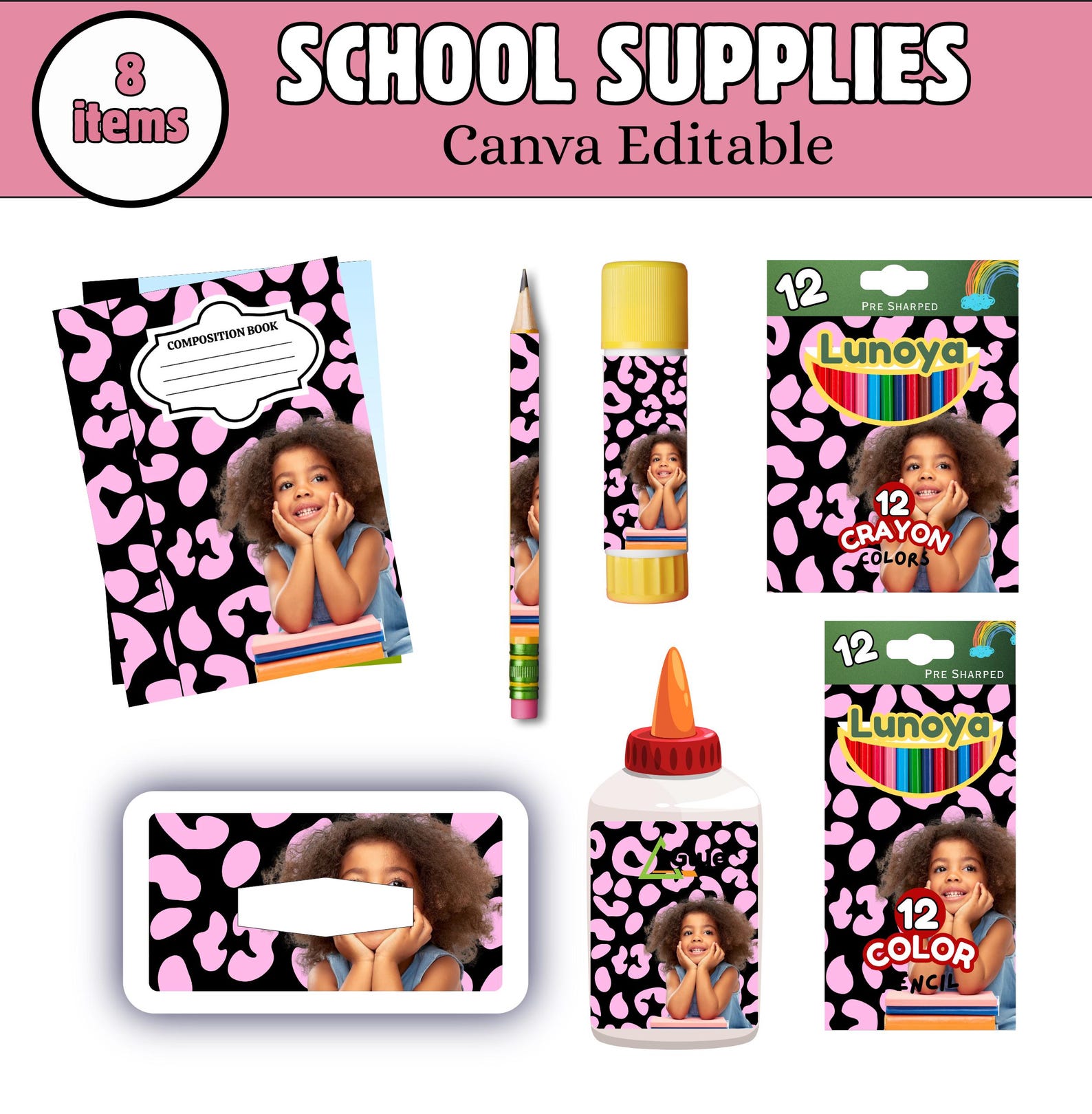 Editable Composition Book, Pencil, and Pencil Box Template, Drag N Drop ...