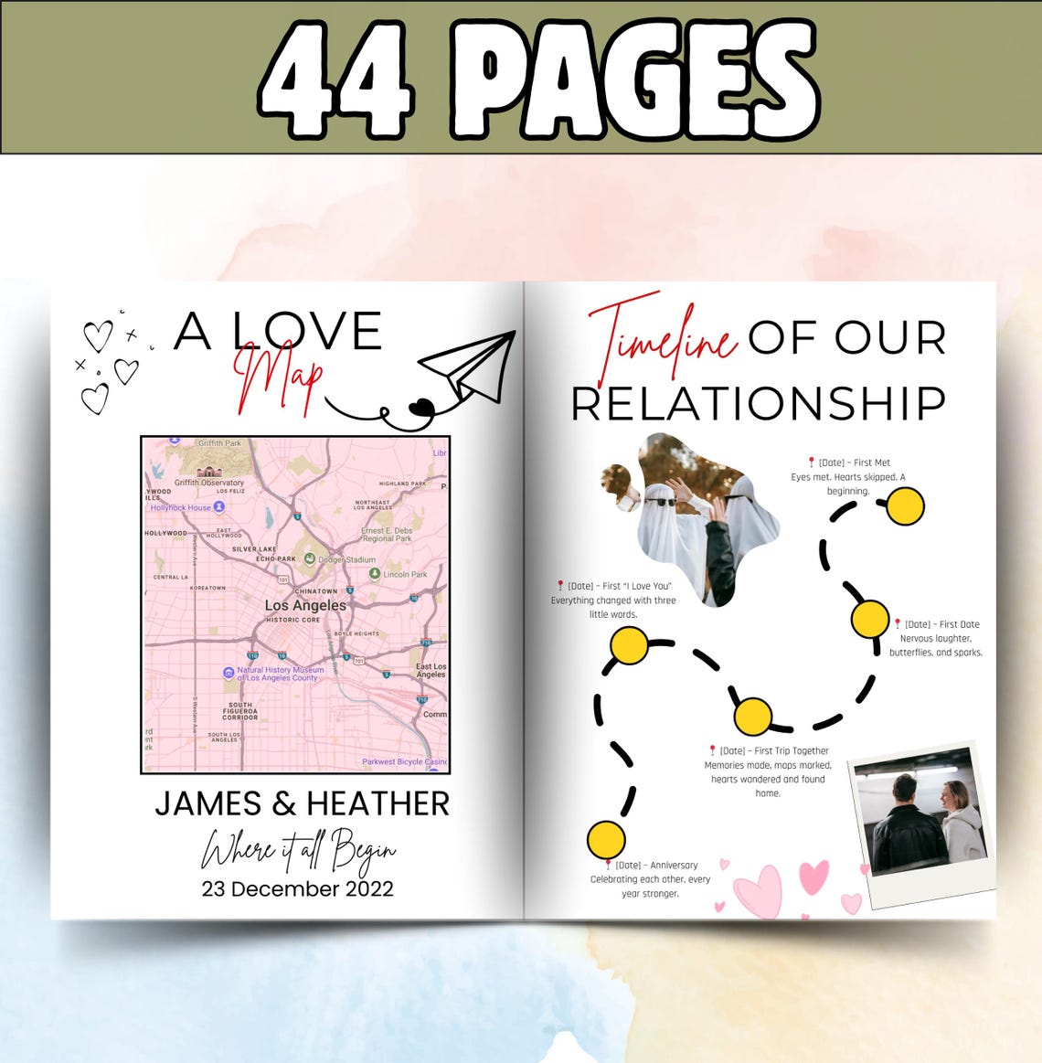 Trendy Custom Couples Magazine Template | Anniversary & Relationship ...