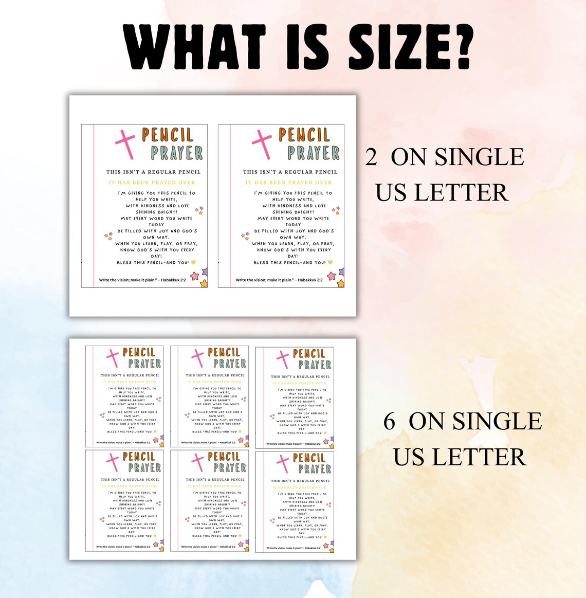 Pencil Prayer Tag, Backpack Blessing Kit, Back to School Blessing ...