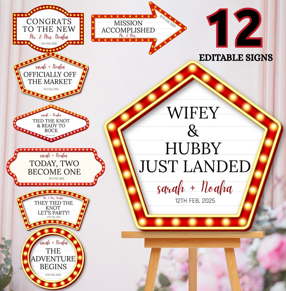 Wedding Marquee Sign Template, Wedding Bottle Service Sign, Reception ...