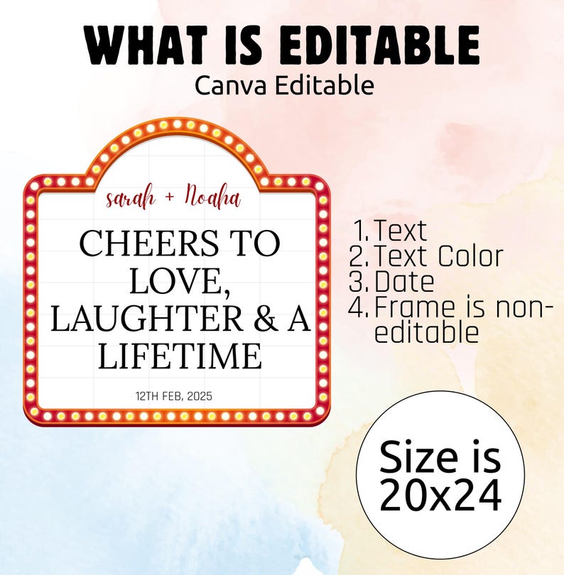 Wedding Marquee Sign Template, Wedding Bottle Service Sign, Reception ...