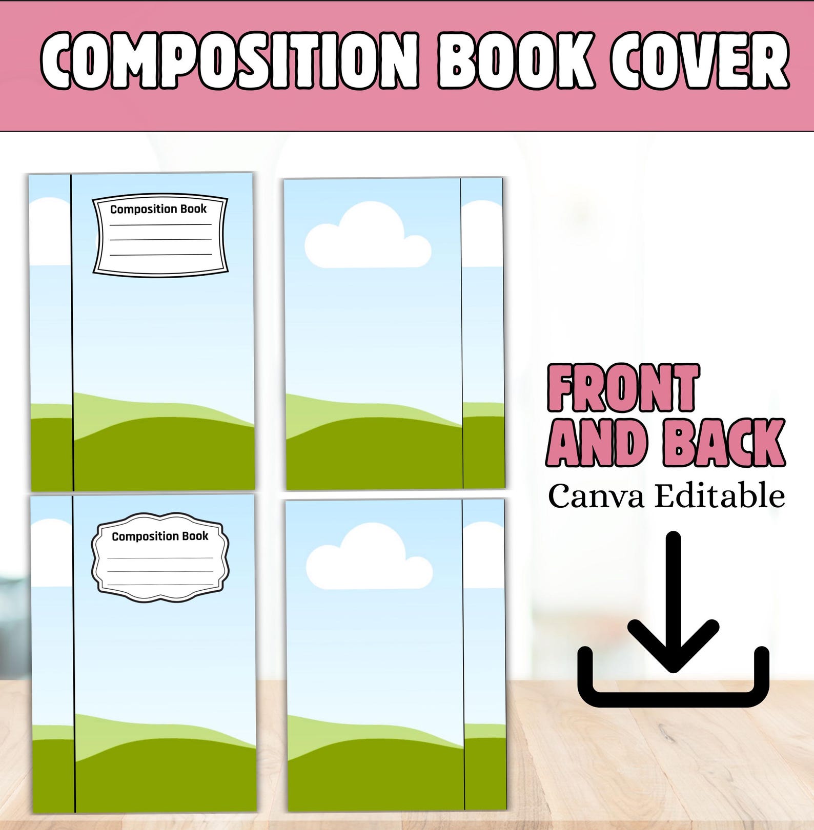Custom Composition Notebook Template, Composition Notebook Cover ...