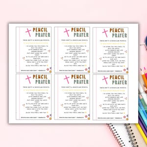 Pencil Prayer Tag, Backpack Blessing Kit, Back to School Blessing ...
