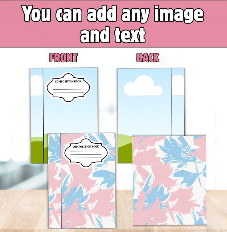 Custom Composition Notebook Template, Composition Notebook Cover ...