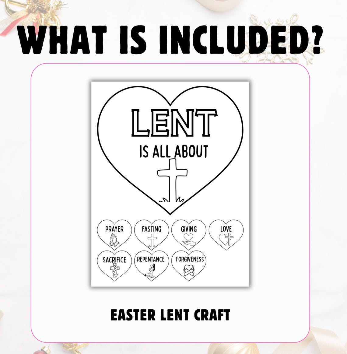 Printable Lent Crafts for Kids,kids Lent Activity, Ash Wednesday Craft ...