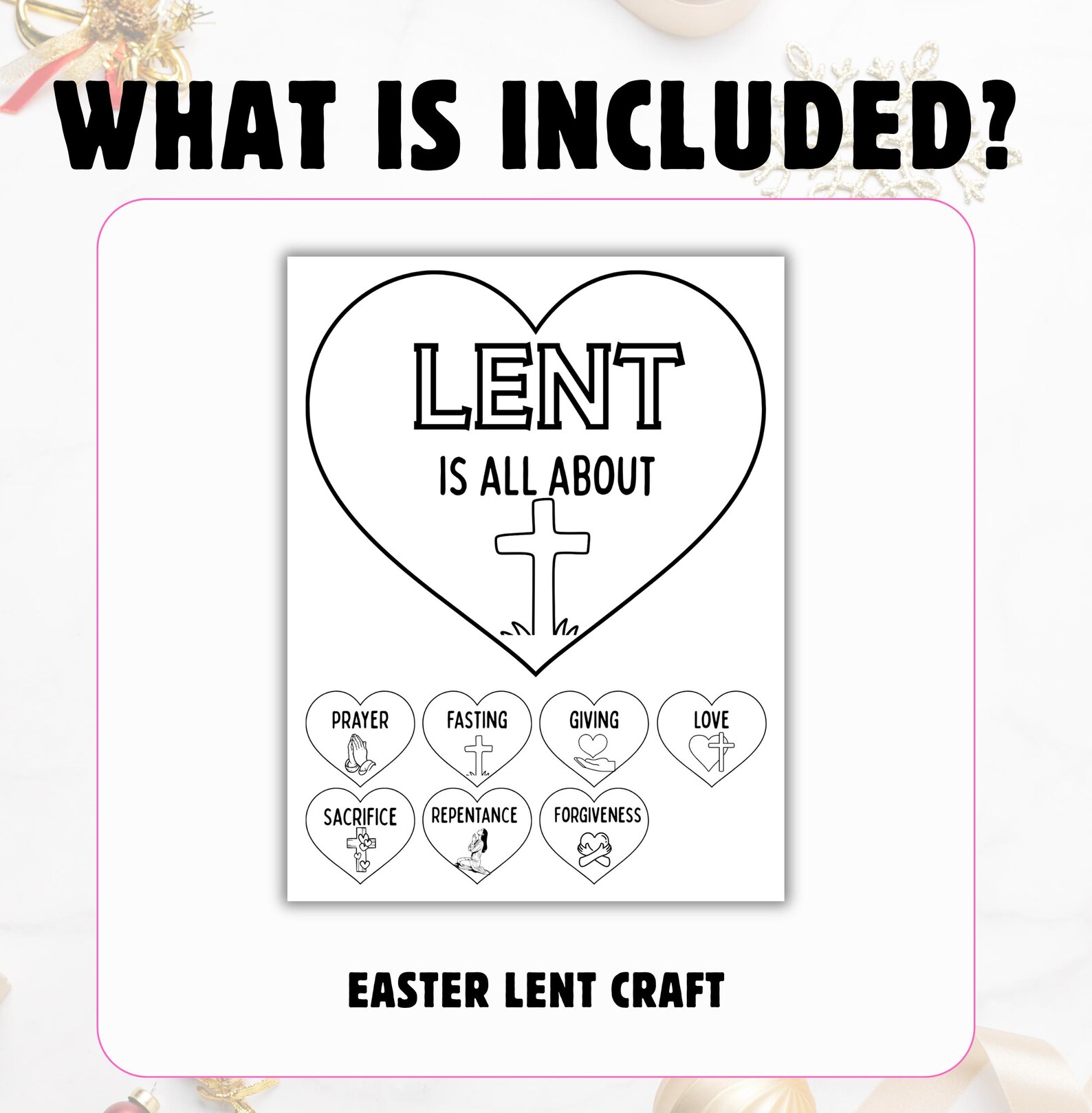 Printable Lent Crafts for Kids,kids Lent Activity, Ash Wednesday Craft ...