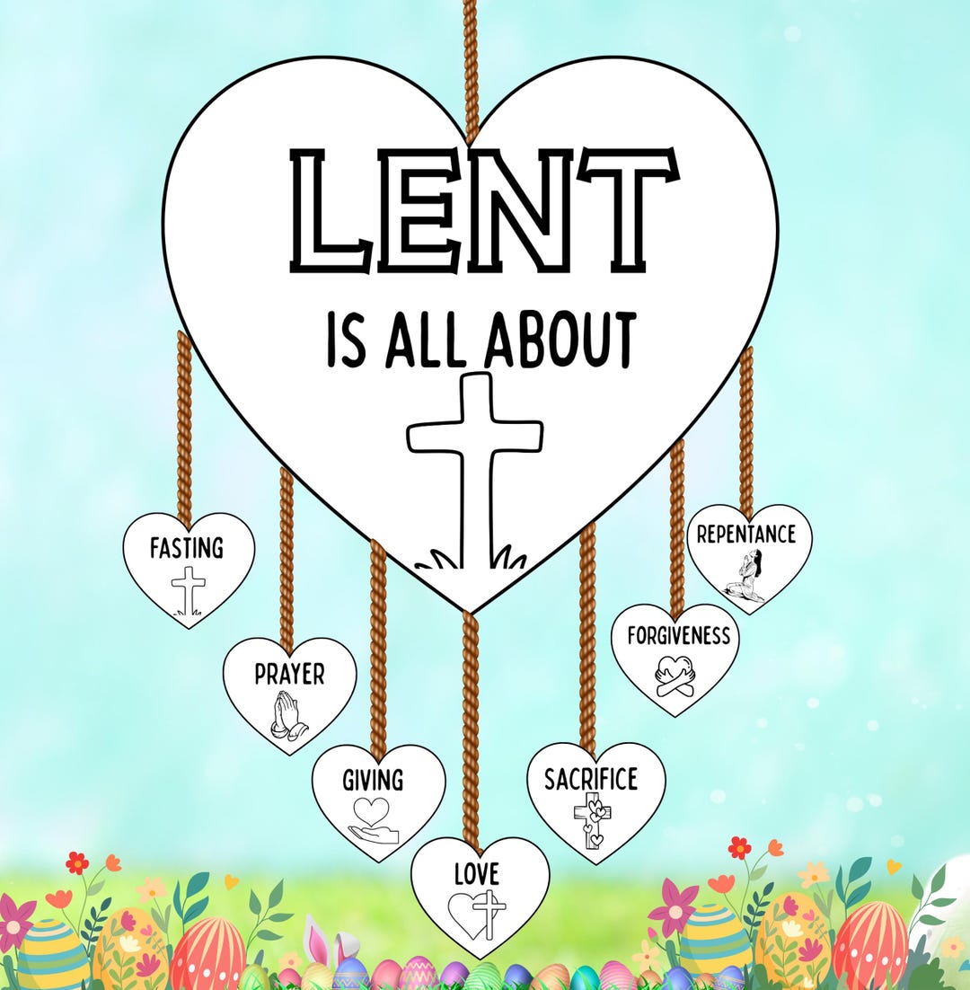 Printable Lent Crafts for Kids,kids Lent Activity, Ash Wednesday Craft ...