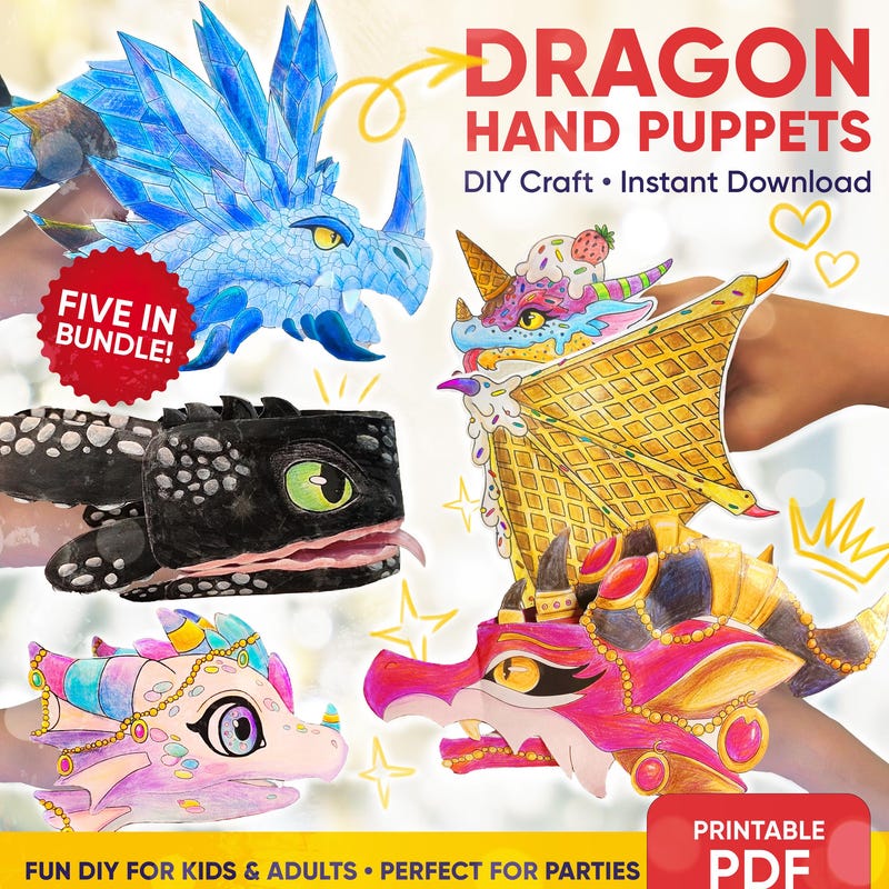 Dragon Puppet Hand Made - Etsy UK