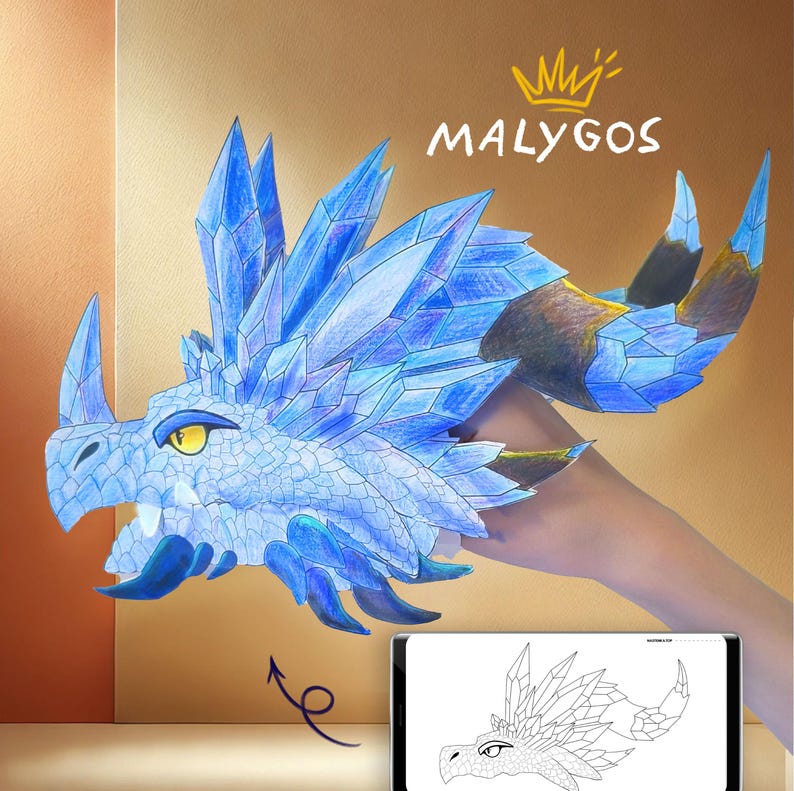 Dragon Hand Puppets Bundle | 5 Printable PDF Templates | DIY Craft - Etsy