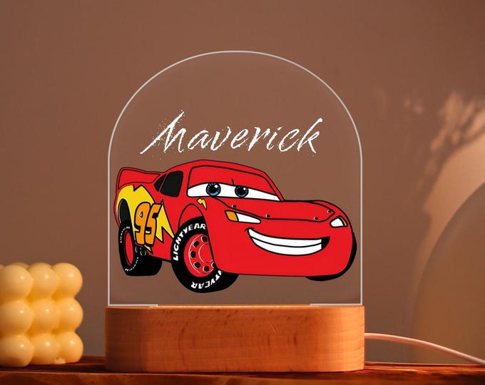 Vintage Pixar Cars Lightning Mcqueen Table Lamp London/porto Corso ...