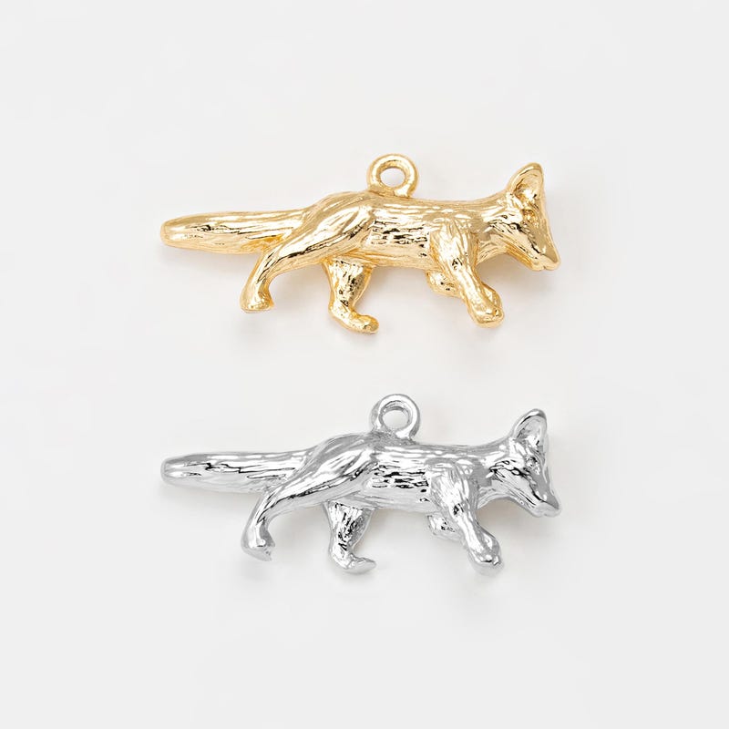 Gold Bracelet Charms Fox - Etsy