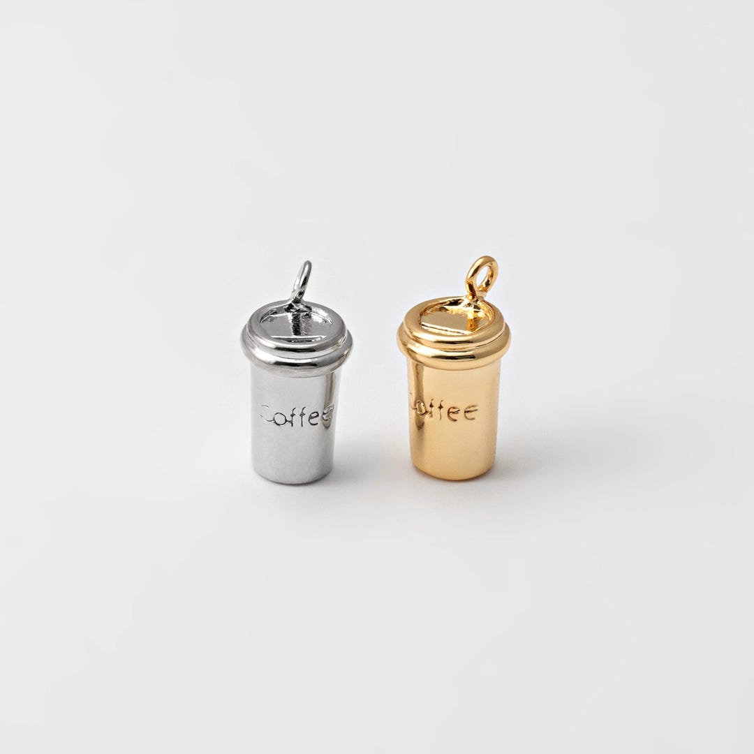 2PCS - Mini Coffee Tumbler Dangle Charm, Coffee Cup Shape Jewelry ...
