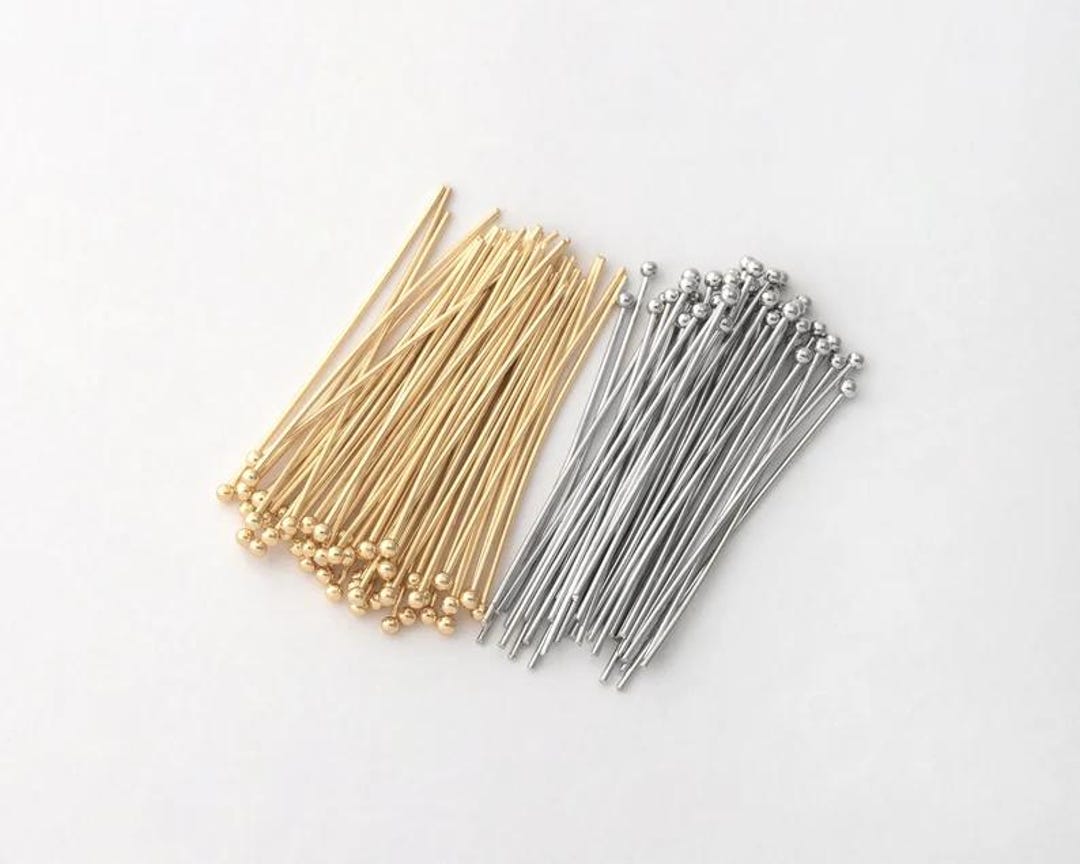 100pcs - 1.5mm Ball Head Pins Jewelry Making, Headpins Jewelry Making ...