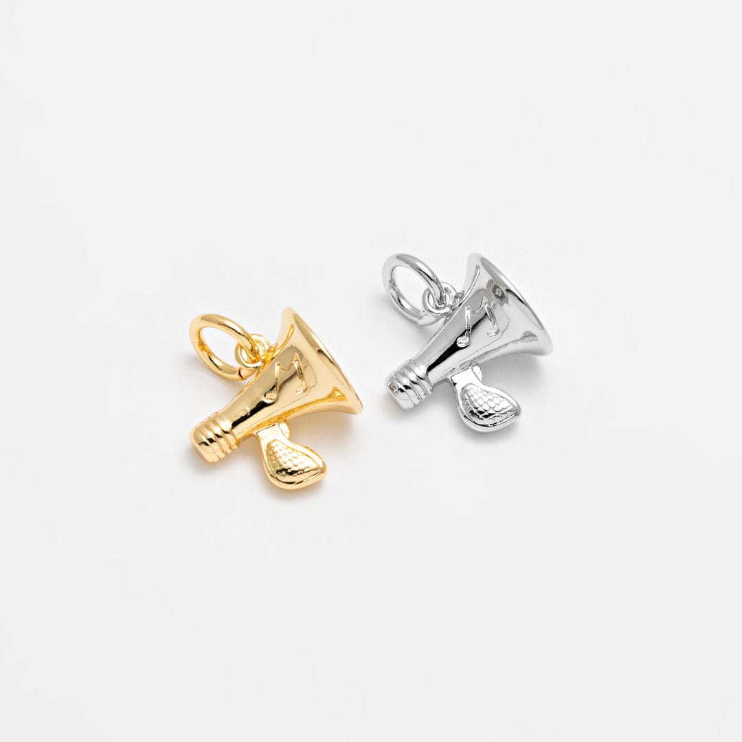 1PC - Megaphone Charm With Music Note, Speaker Pendant for DIY Jewelry ...