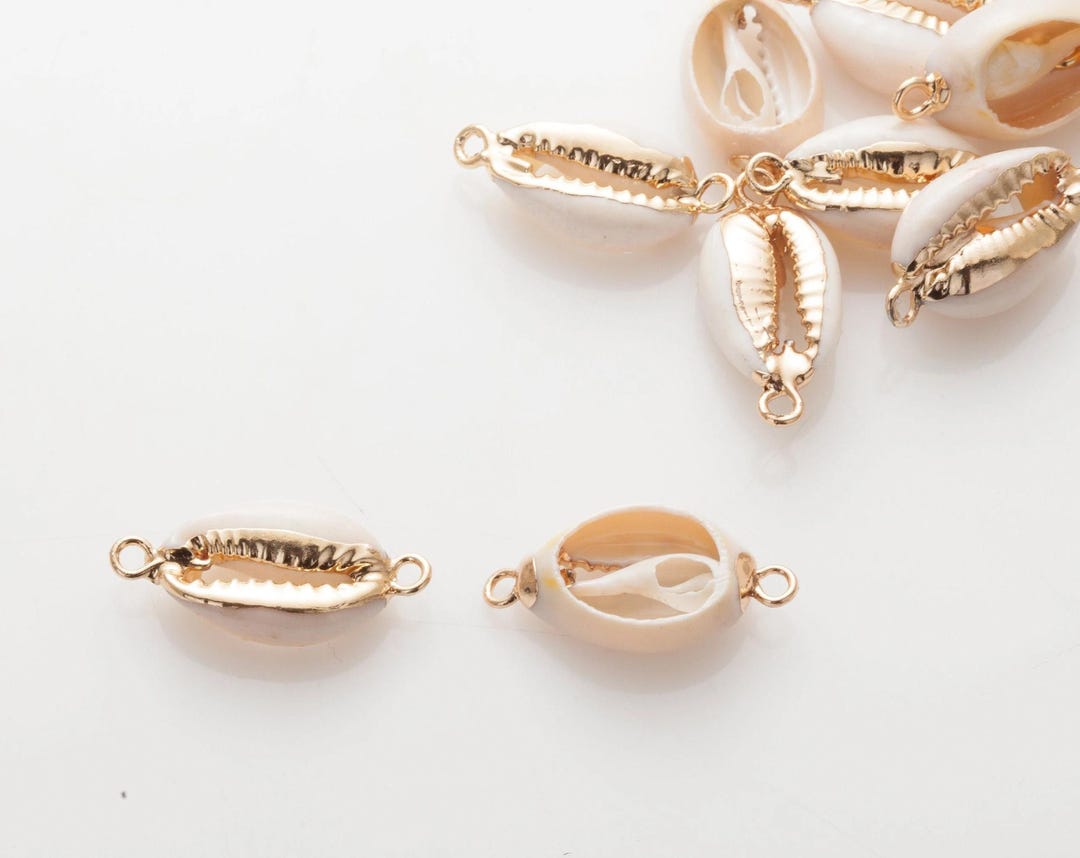 2PCS - Sea Shell, Cowrie Shell - Money Shell - Shell Bead - Seashell ...