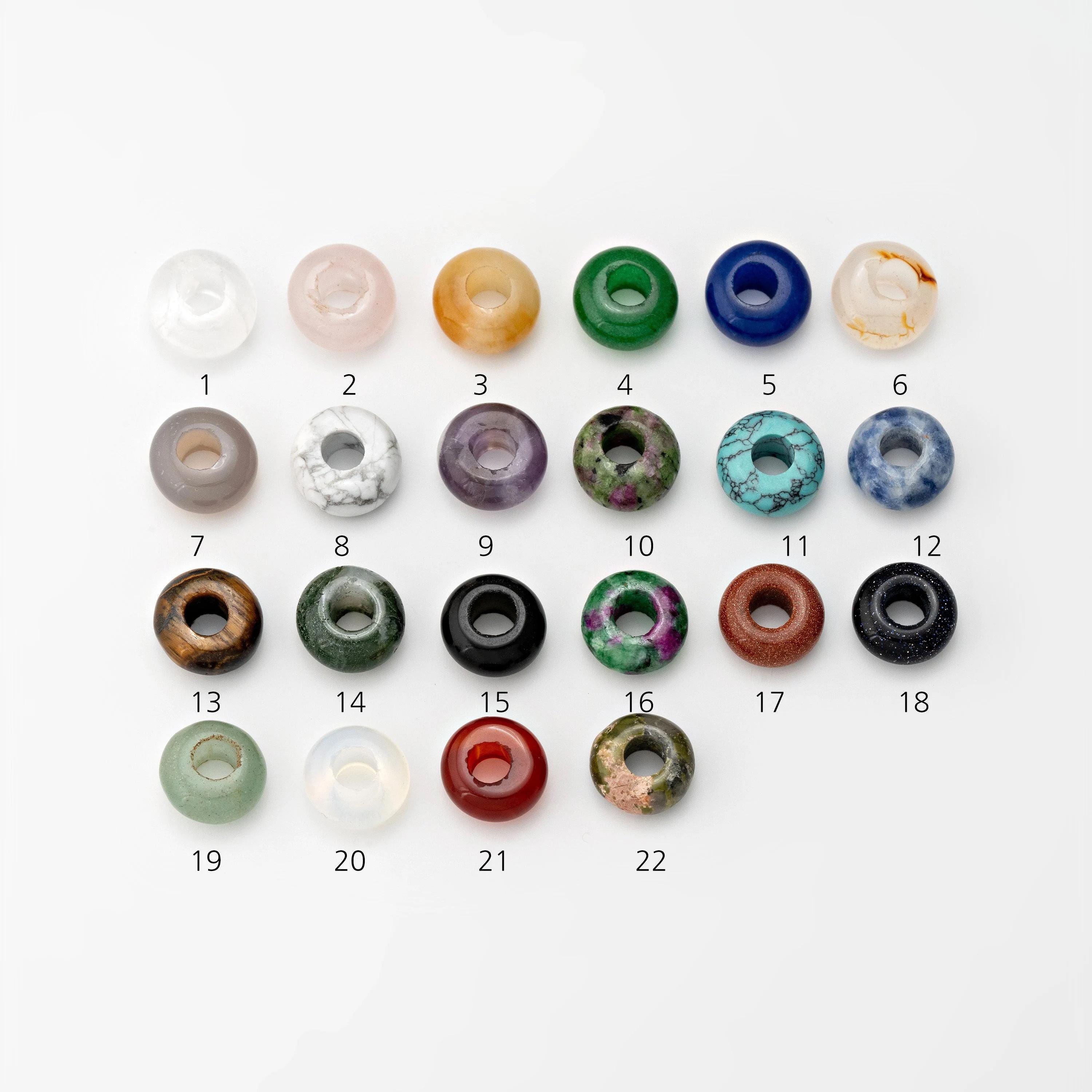 10PCS- 10mm Gemstone Donut Beads, Chakra Healing Energy Beads for ...