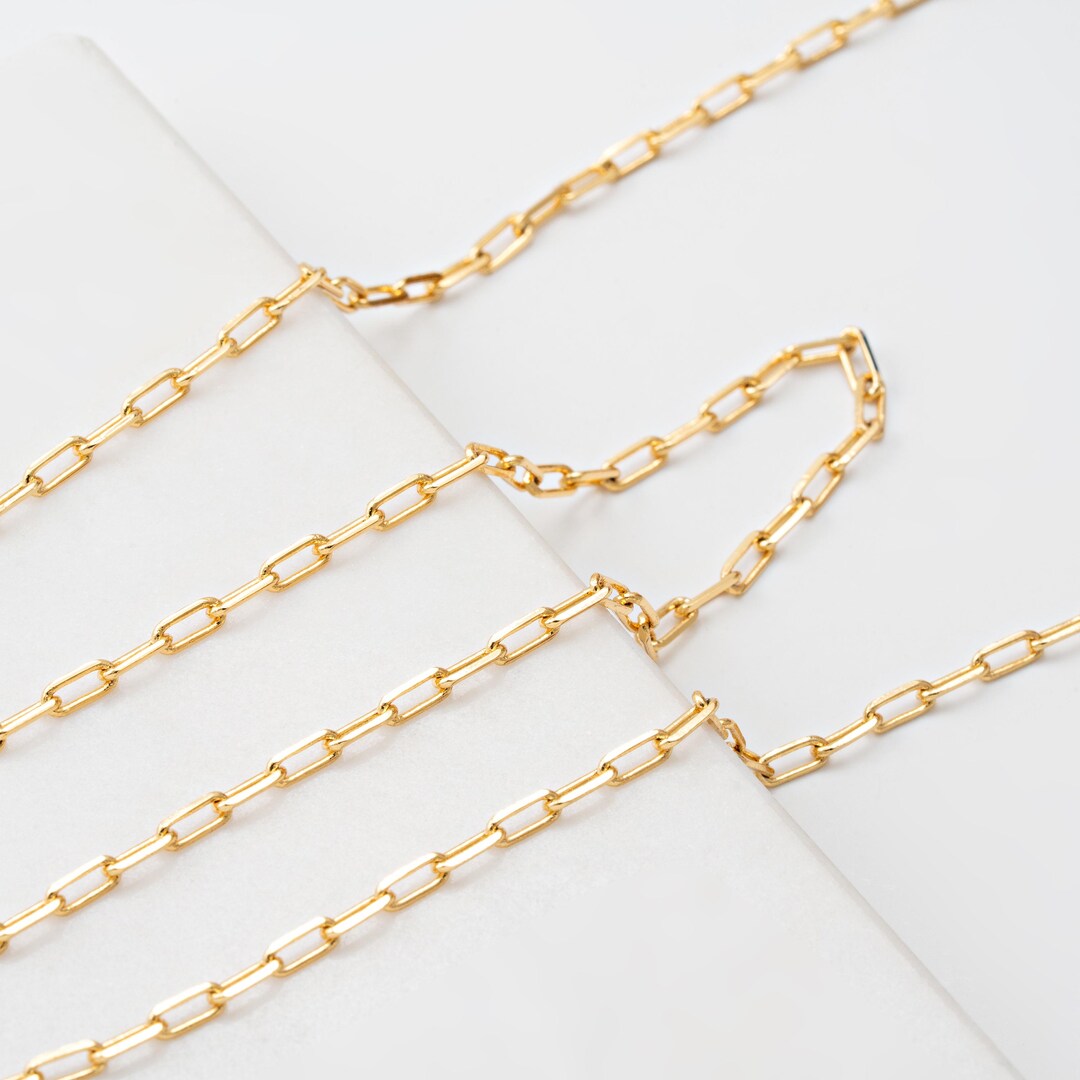 1 Meter - Square Link Chain, Mini Gold Chain for Jewelry Supplies ...