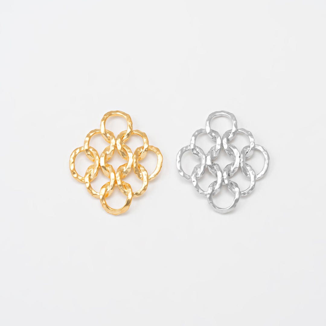 1PC - Bubble Clump Connector, Pendant 14K Matte Gold & Matte Rhodium ...