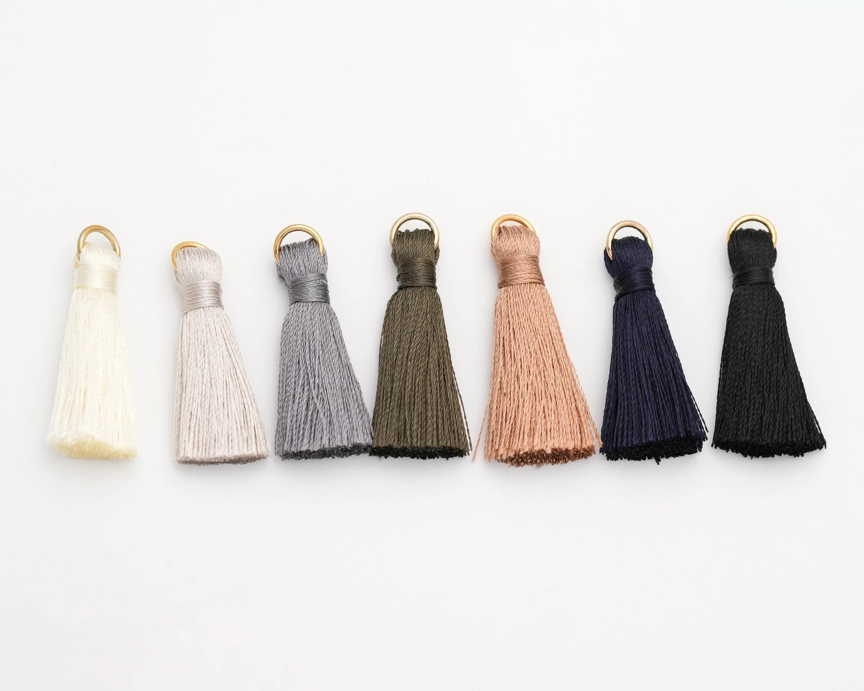 6PCS - 30mm Cotton Tassels, 21 Colors Mini Tassels, Handmade Cotton ...