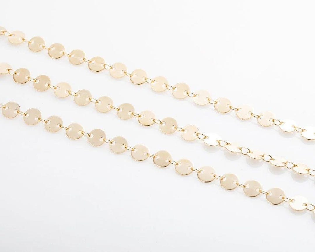 1 Meter - Unique 6mm Coin Hand Made Chain Necklace Jewelry Supplies ...