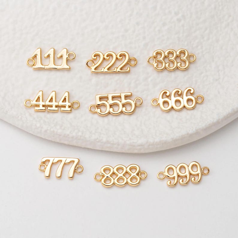 2PCS - Angel Number Bracelet Connectors, 111 to 999 Lucky Number Charms ...