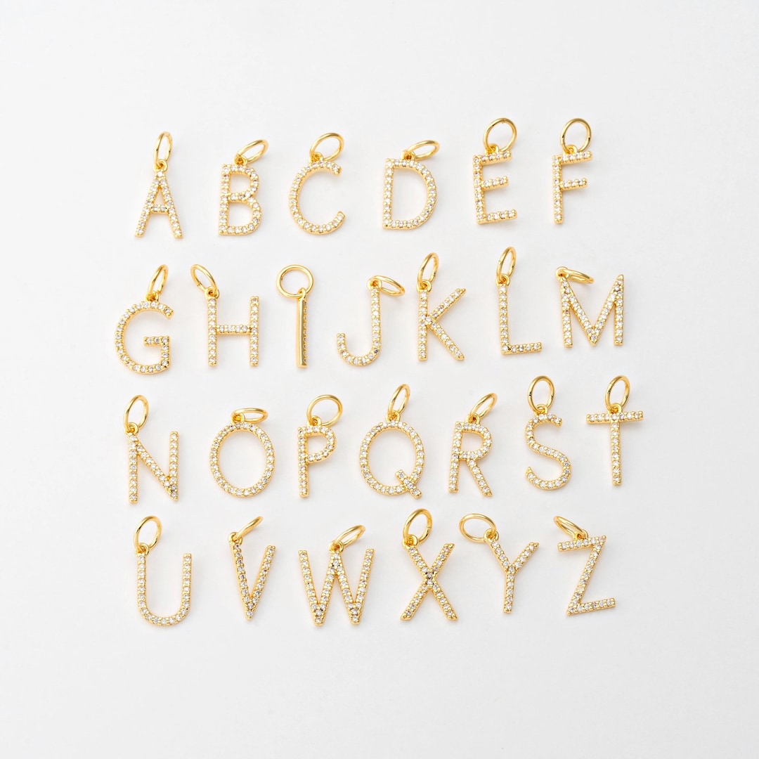 2PCS - A~Z (select 26 Letter) Alphabet Dangle Charm, Initial Charms ...
