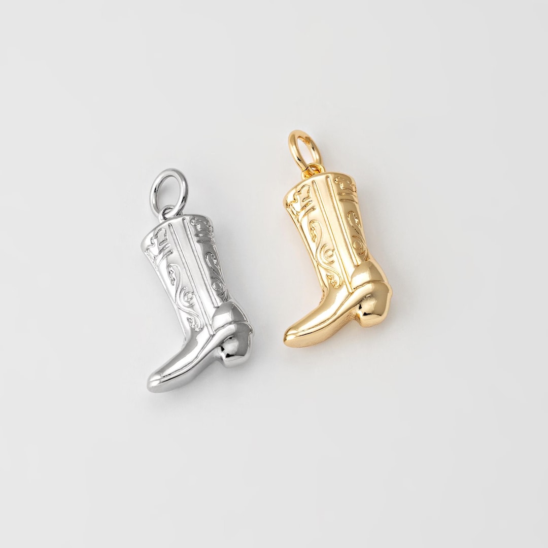 1PC - Texas Cowboy Boot Pendant, Cowboy Shoes Dangle Charm, Minimalist ...