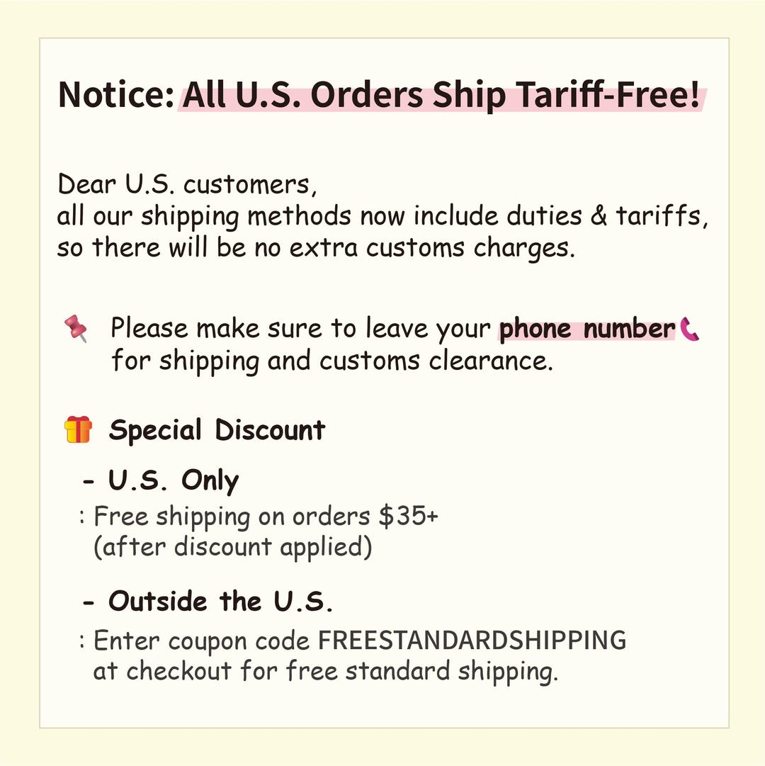 All U.S. Orders Ship Tariff-free! - Etsy