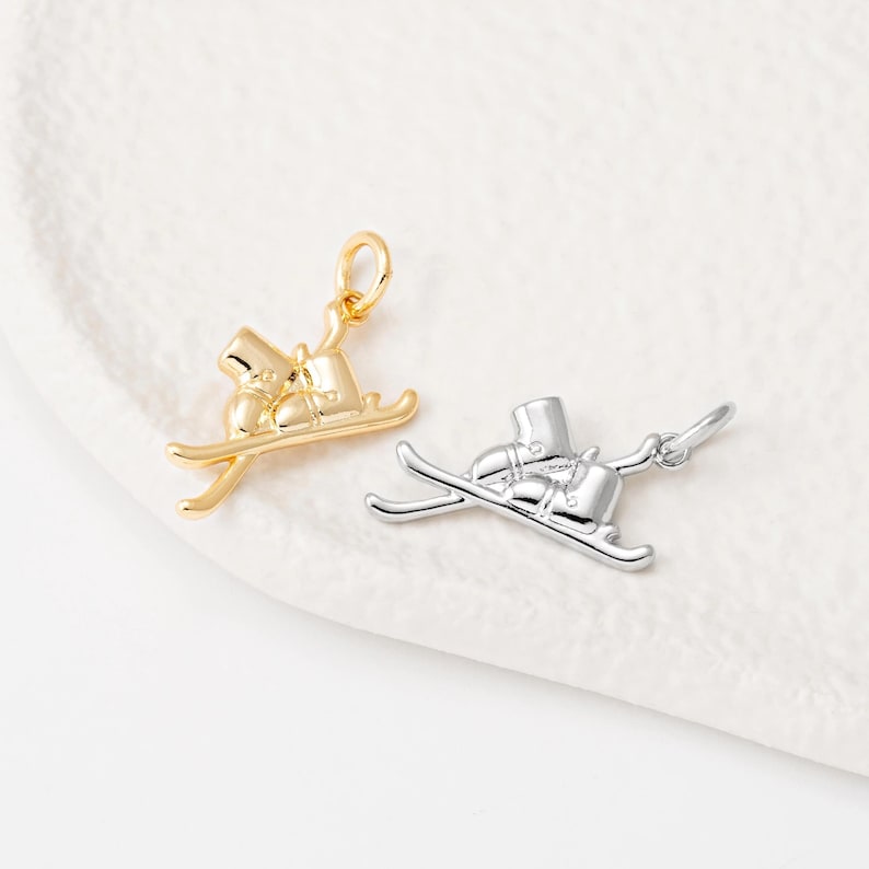 1PC - Ski Snowboard Charms, Winter Sport Pendants With Boots and Poles ...